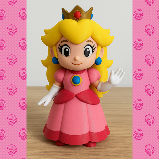 👸 Chibi Princess Peach Figurine from Super Mario – 3D Print Model・ STL ...
