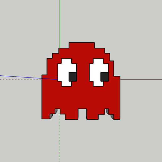 angry red ghost pacman
