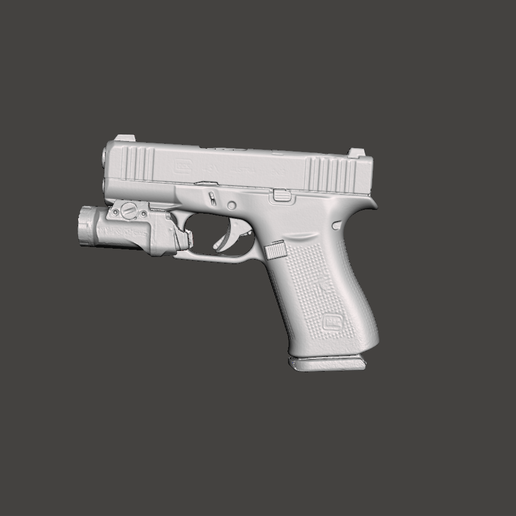 🔫 Glock 43X MOS with Streamlight TLR7 Sub Real Size 3D Gun Mold・ STL File for 3D printing・Cults