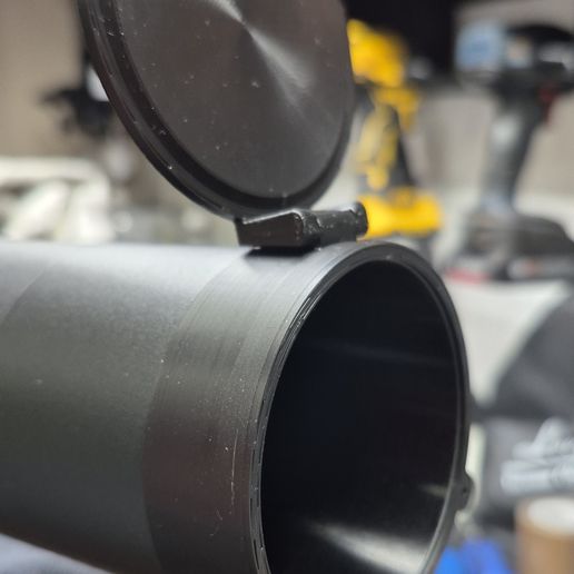 3D printing Hinged, magnetic Flip Open Scope Cover (print in place ...