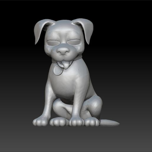 STL file Dog sitting - cute dog - lovely dog 🐕 (OBJ)・3D printable model ...