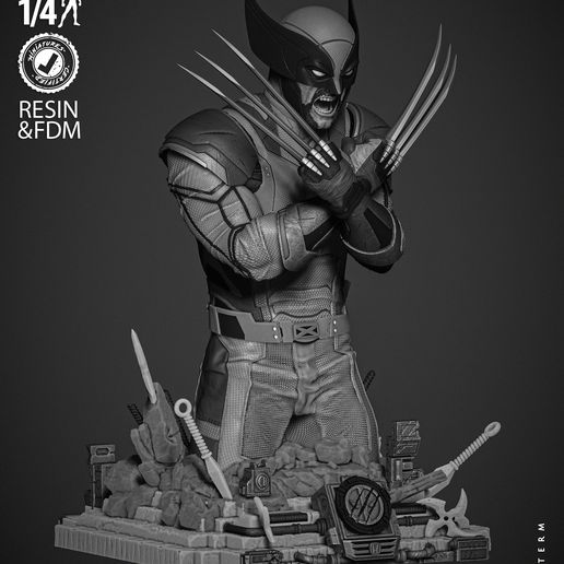 👤 WICKED MARVEL WOLVERINE BUST: TESTED AND READY FOR 3D PRINTING・ 3D ...