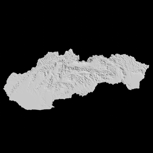3D file Slovakia Topographic Map - 3D Terrain Elevation - Relief 3D Map ...
