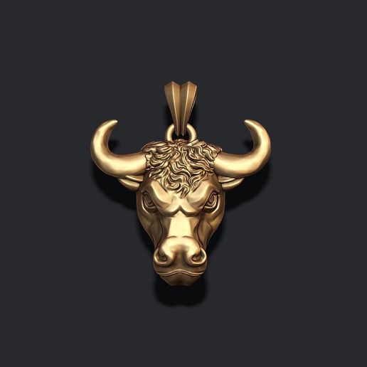 Archivo 3D Bull head basrelief pendant 3D print model 🐂 ・Objeto para ...