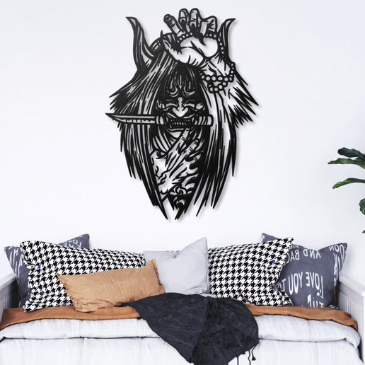 💀⚫ SHINIGAMI WALL ART - DARK REAPER STYLE・ OBJ File for 3D printing・Cults