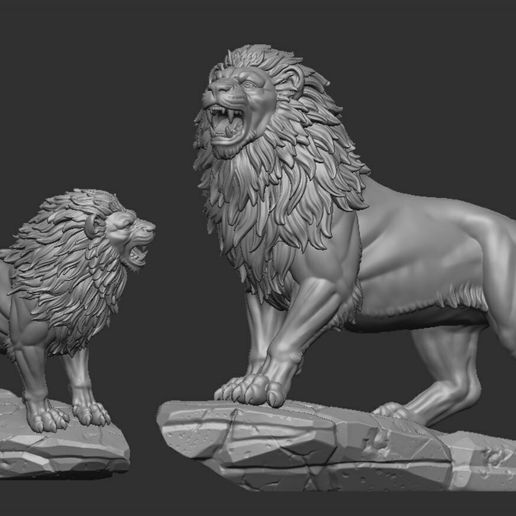 🦁 Growling Lion 3D print model・ 3D File for ・Cults