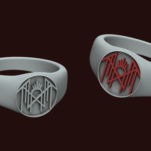 💤 Sleep Token Rings #3・ STL File for 3D printing・Cults