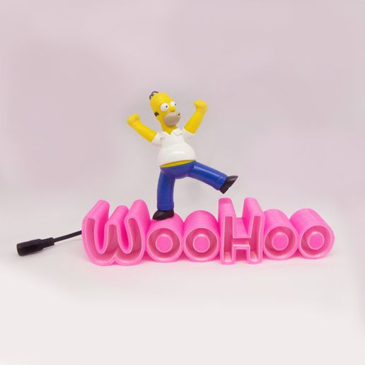🔦 Homer Simpson WooHoo Lamp・Free 3D File for ・Cults