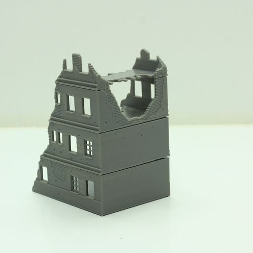 3D file Stalingrad Ruined House MST1 Wargaming Terrain 🏠 ・3D print ...
