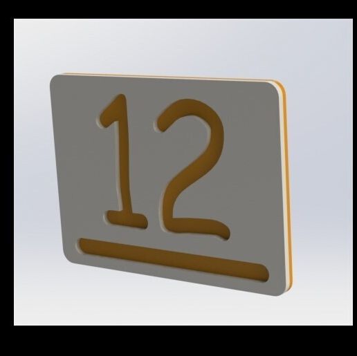 STL file Nr. 12 - Apartment door number / Modern 3D Apartment Numbers 🏢 ...