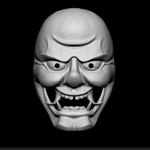 STL file japanese demon mask - oni mask 👛 ・3D printer design to ...