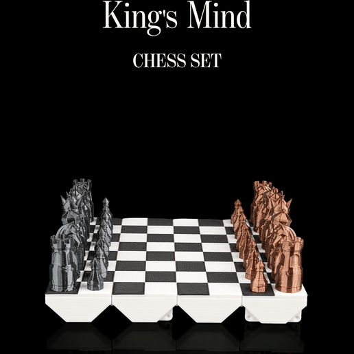 ♟️ King’s Mind – Chess Set・ 3D File for 3D printing・Cults