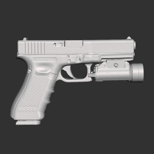 🔫 Glock 17 Gen4 Streamlight TLR1 HL Real Size Scan 3D Gun Mold・ STL File for 3D printing・Cults