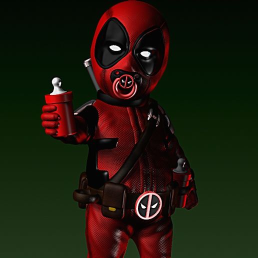 👶 BABY DEADPOOL MOVIE WOLVERINE MARVEL MARVEL BABYPOOL・ STL File for 3D ...
