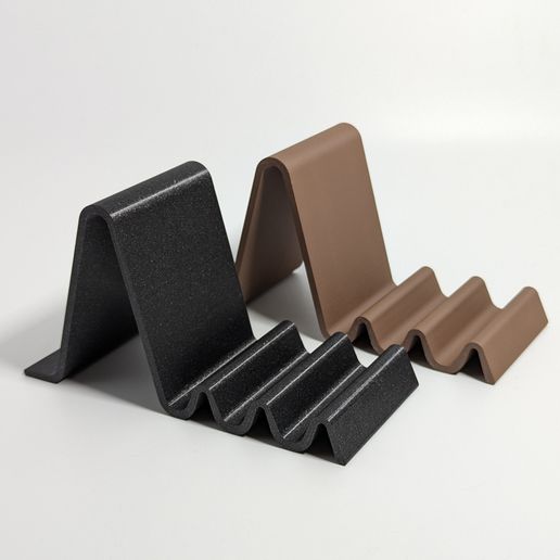 3MF file Wave Shaped Phone Stand 🌊 ・3D printer design to download・Cults