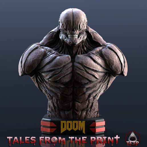 👤 Hell Knight bust - Doom fan art - One part and multipart versions ...