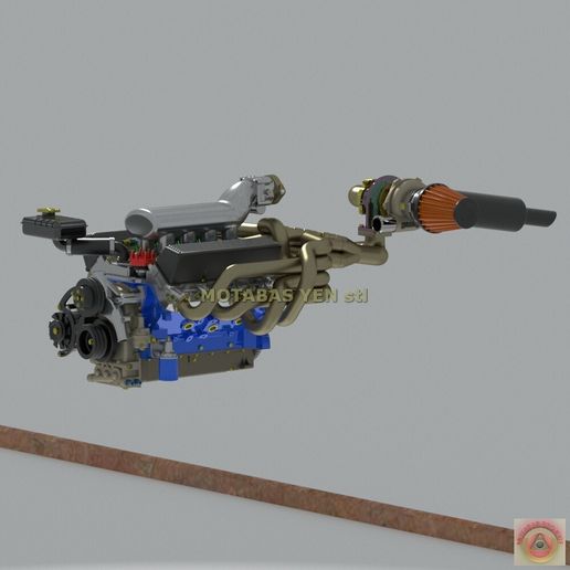 🚙 FORD 427 GT40 MkII TURBO - ENGINE・ STL File for 3D printing・Cults