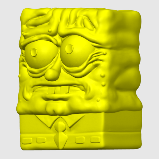 🧽 Depressed Sad Sponge Bob Funny Meme_ Statue Bust・Free STL File for 3D ...
