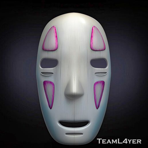 👹 No Face Spirit Away Mask・ OBJ File for 3D printing・Cults