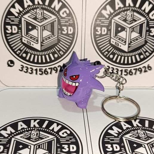 🐉 Pokemon Gengar keychain・ STL File for 3D printing・Cults