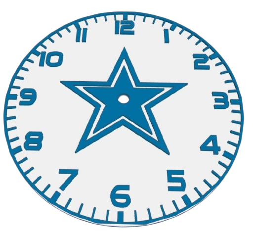 🕰️ Dallas Cowboys Desk Clock Multicolor・ STL File for 3D printing・Cults