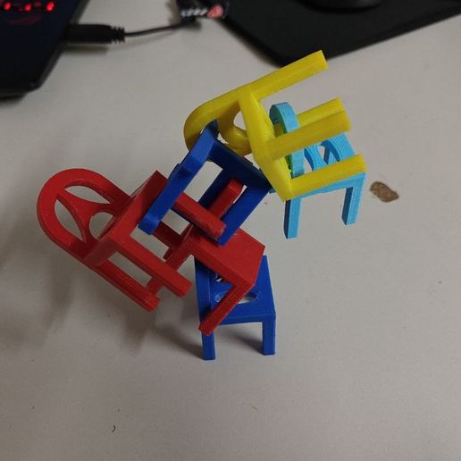 🪑 Chair stacking game - Difficult mode・ STL File for 3D printing・Cults