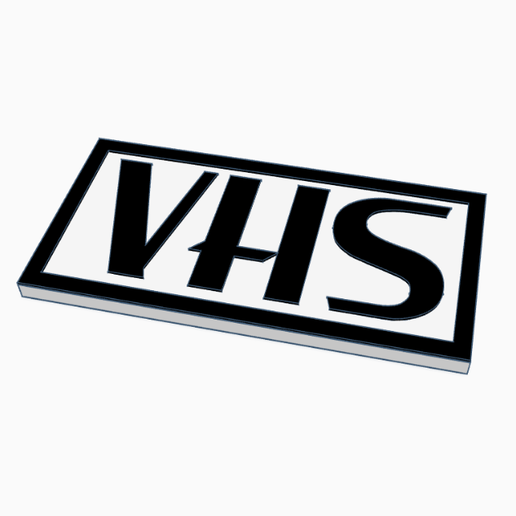 📼 VHS Logo Display by MANIACMANCAVE3D・ STL File for 3D printing・Cults