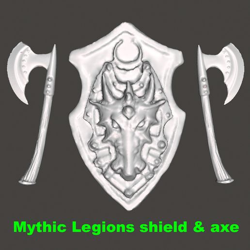 🛡️ SHIELD & ACHA MITHIC L・ 3D File for 3D printing・Cults