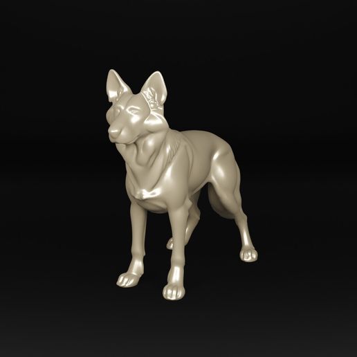 STL file Realistic German Shepherd 3D Model – STL File for Printing 📁 ...