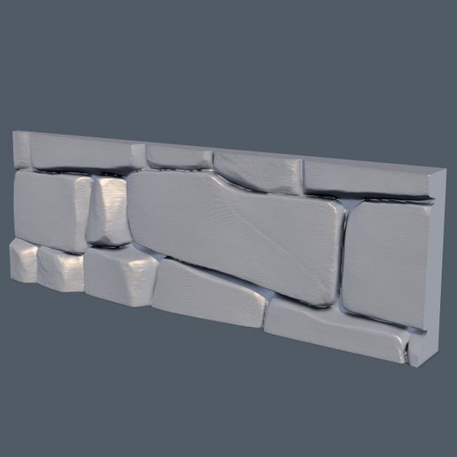 🪨 Stone Wall Panel – Realistic Rock Wall Relief STL Model・ STL File for ...