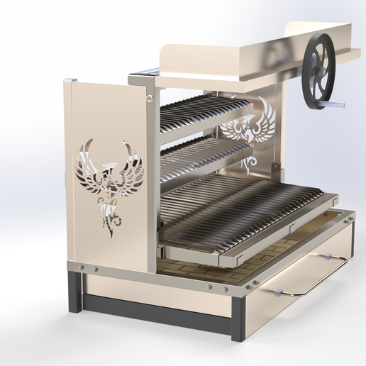 📁 Adjustable Stainless Steel BBQ Grill - STL File for Construction・ STL ...