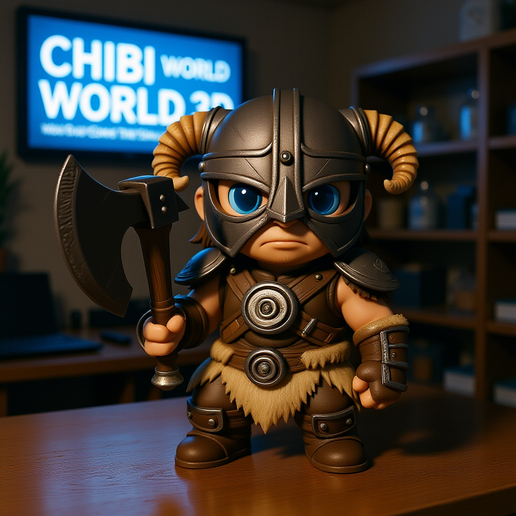 👧 Chibi Cute Skyrim Dragonborn Dovakin STL・ STL File for 3D printing・Cults