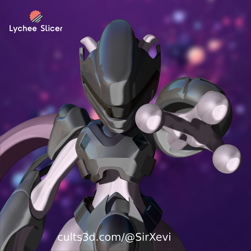 🐉 Armored Mewtwo・ 3D File for 3D printing・Cults