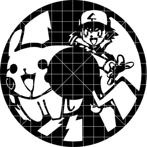 🐉 Pokemon for laser cutting on vinyl record DXF file・ DXF File for CNC ...