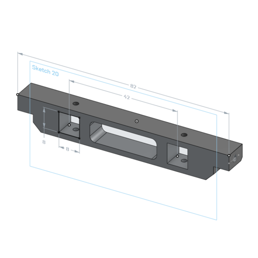 🏕️ 1/10 Rc4wd rear bumper mount TF2 Lwb・ STL File for 3D printing・Cults