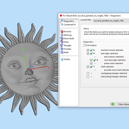 ☀️ Sun face pendant・ STL File for 3D printing and CNC machining - Laser ...