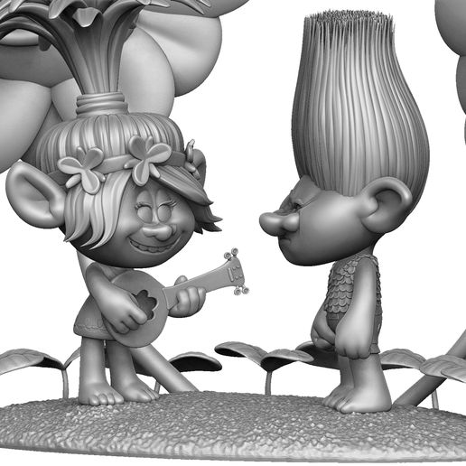 🌈 BRANCH AND POPPY FOR 3D PRINTING STL・ STL File for 3D printing・Cults