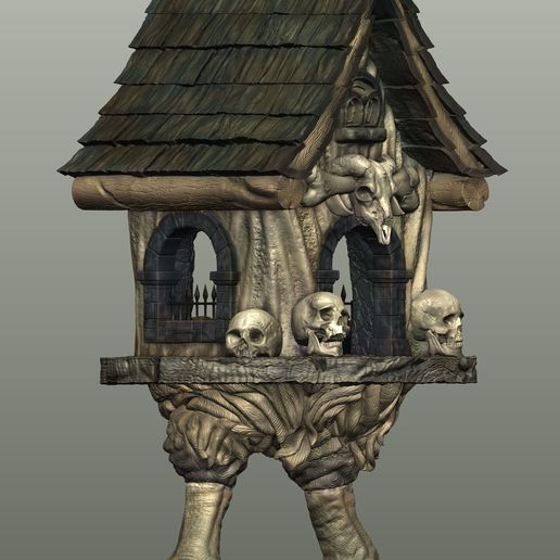 🛖 Baba Yaga Hut On Chiken Legs・ OBJ File for 3D printing・Cults