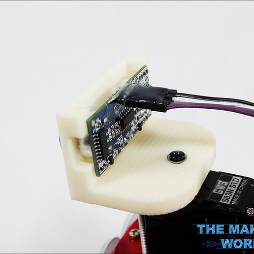 Download STL file HC-SR04 Ultrasonic Distance / Ping Sensor Servo Mount ...