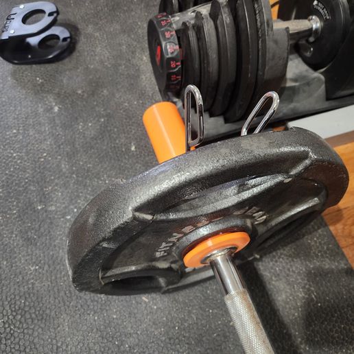 🏋️ Olymic Weight Curl Bar Adapter・Free STL File for 3D printing・Cults