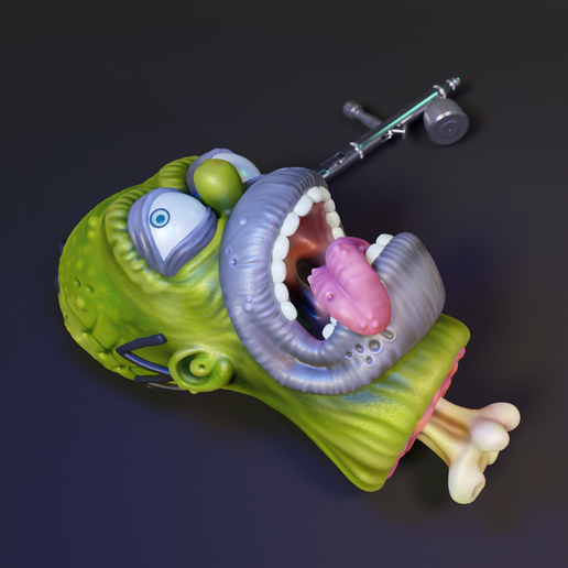 🧟 HOMERO SIMPSON ZOMBIE Hearing aid holder・ STL File for 3D printing・Cults