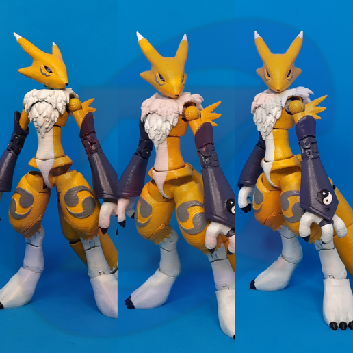 🐉 Digimon Tamers - Renamon Action Figure・ 3D File for 3D printing・Cults