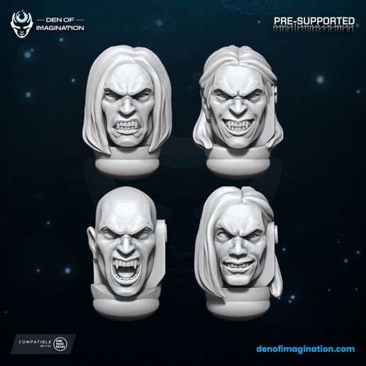 🧛 Vampire Heads・ 3D File for 3D printing・Cults
