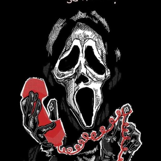 🎬 Scream (scary movie) Ghostface mask keychain・Free STL File for 3D ...