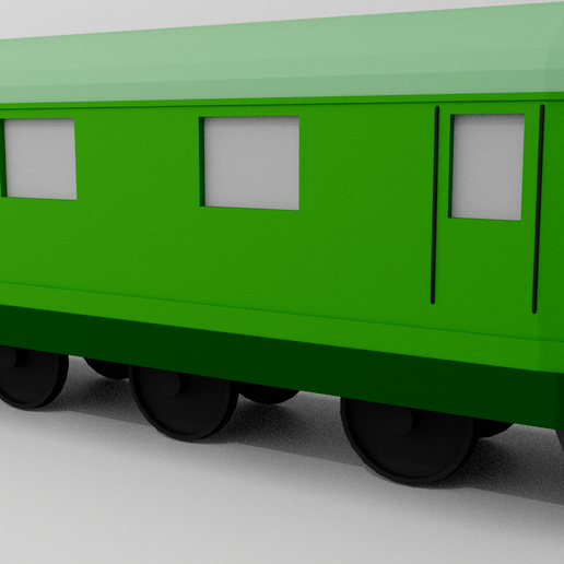 🚆 Low Poly Train // Design 03・ STL File for 3D printing・Cults