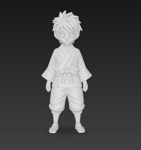 🗡️ Mystic Samurai Apprentice – Traditional Outfit Anime Character 3D ...