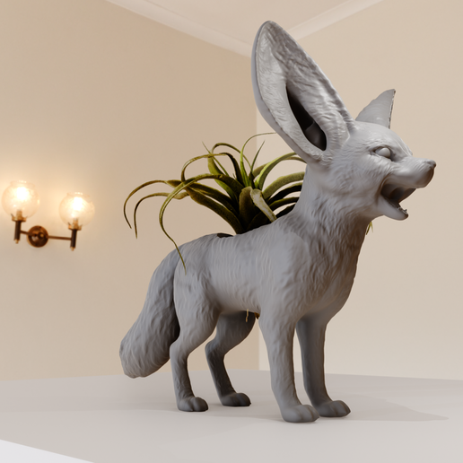 🦊 fennec fox screaming planter pot flower vase stl・ STL File for 3D ...