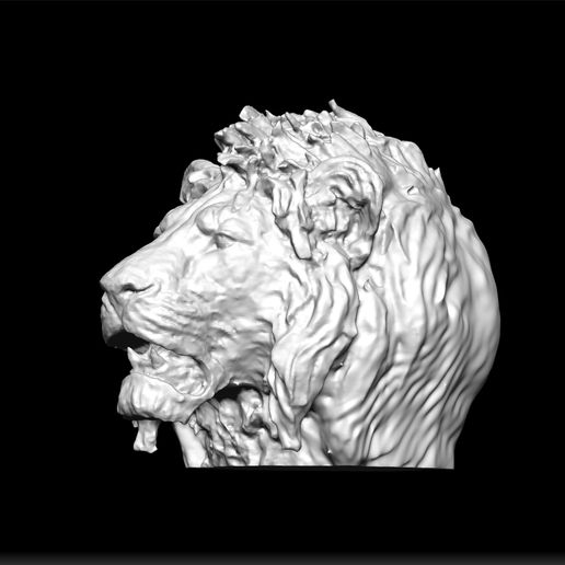 STL file Lion Head Statue 3D Print Model - Majestic Lion STL File ...