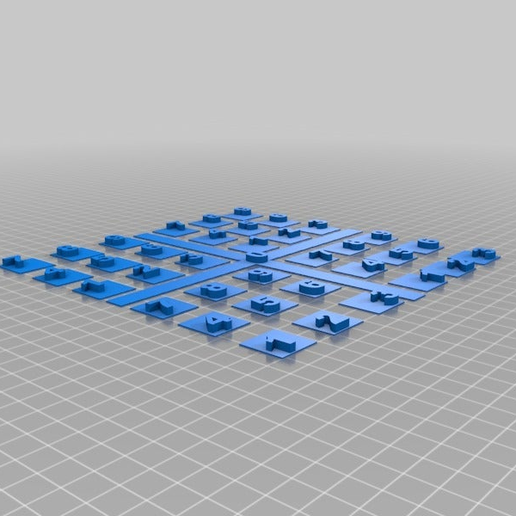 🛏️ Numbered Grid Extensive Bed level test・Free STL File for ・Cults