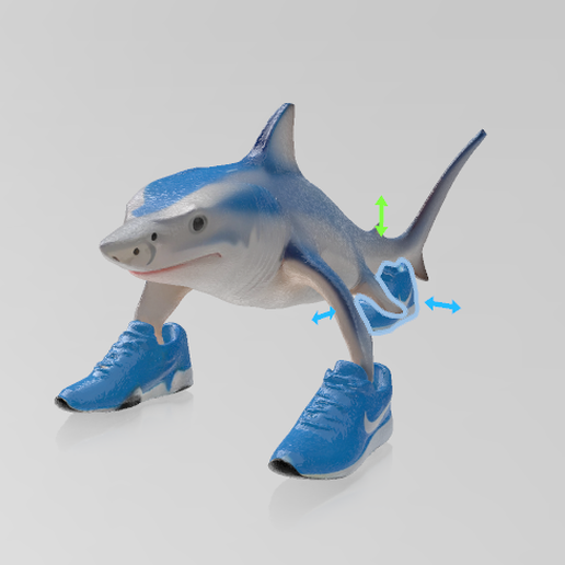 🦈 Shark Tralalelo Tralala con tenis・Archivo STL para Impresión 3D・Cults